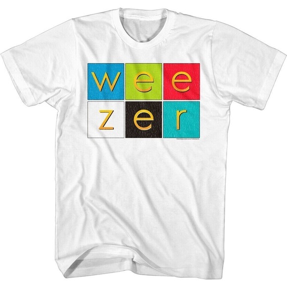 Gildan | Shirts | Weezer Color Albums Logo T Shirt 9s Alternative Rock ...
